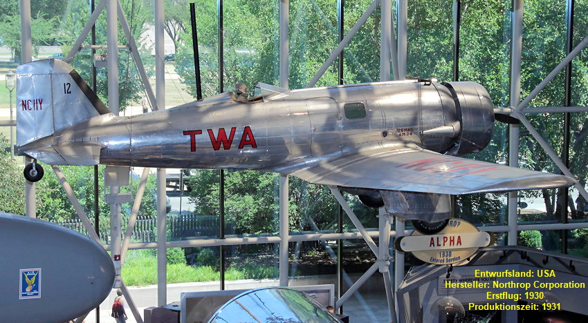 Northrop Alpha 4A: Verkehrsflugzeug und Postflugzeug der USA aus den ...