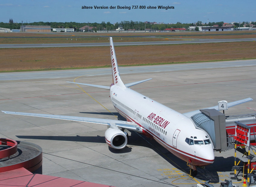 Boeing 737-800 - Das Flugzeug ist seit 2001 mit 2,4 Meter hohen ...