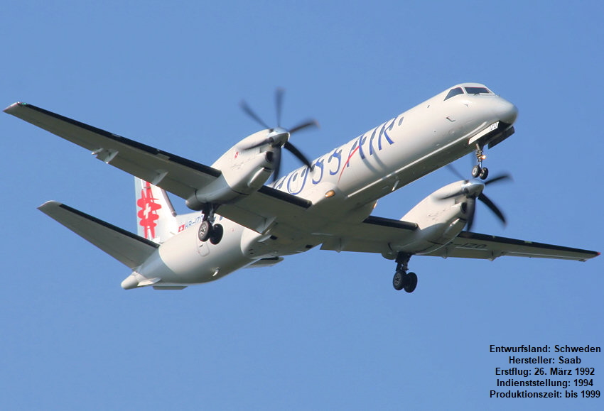 Saab 2000 - Eines der schnellsten Turboprop-Flugzeuge