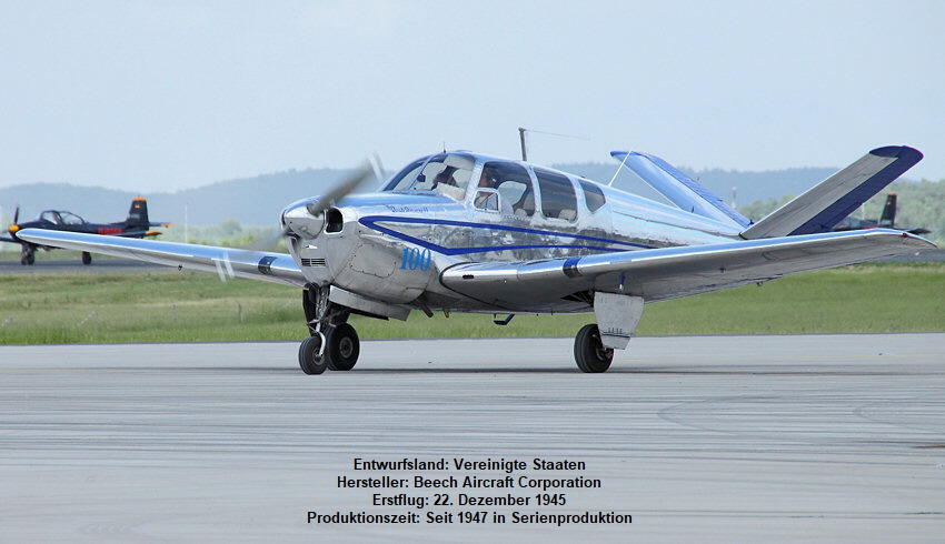 Beechcraft Bonanza 35 Straight: Flugzeug von 1947 mit V-Leitwerk