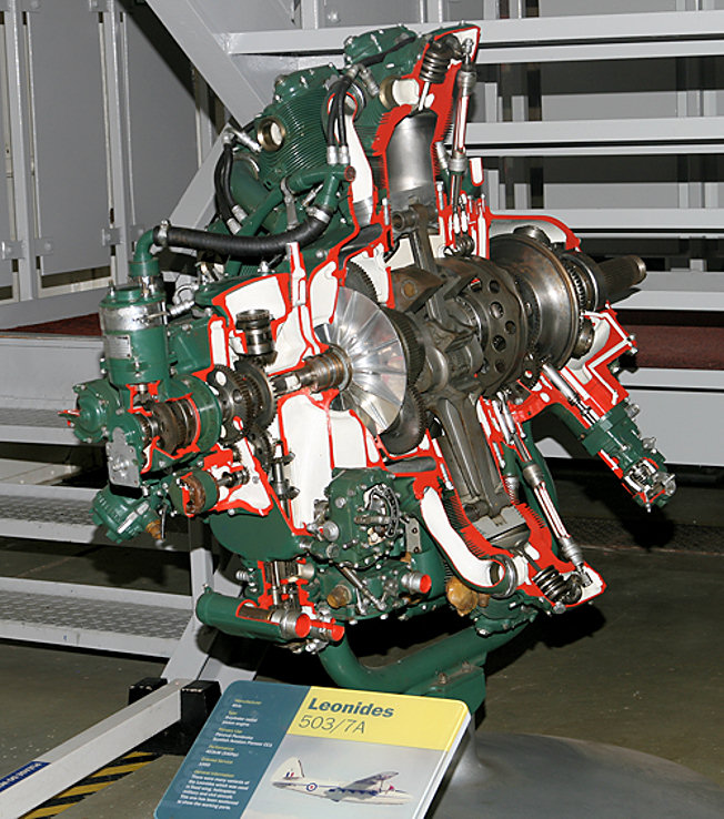 Alvis Leonides 503-7A - Flugmotor mit 9 Zylindern