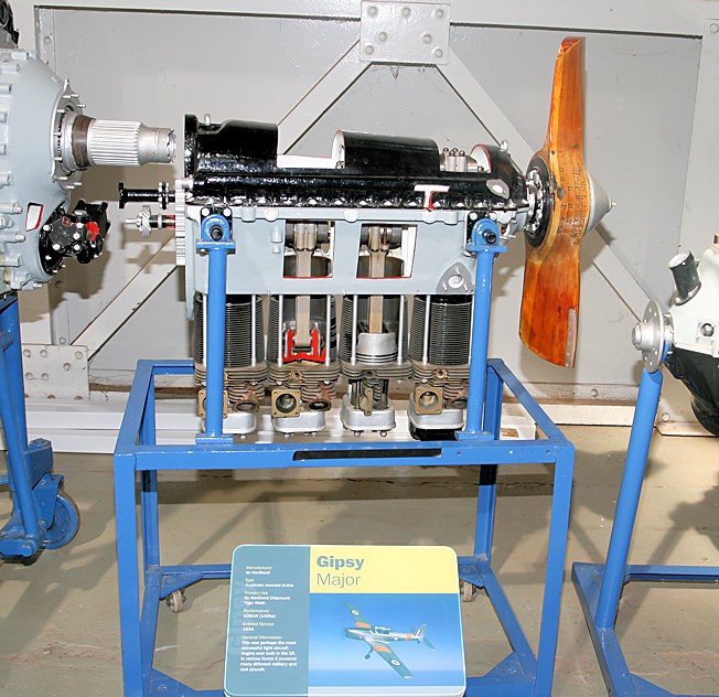 De Havilland Gipsy Major - 4 Zylinder-Flugmotor